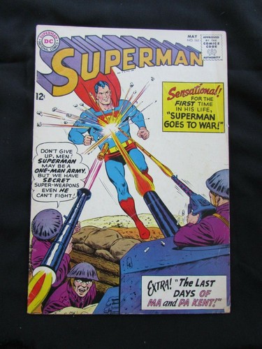 SUPERMAN #161 - 1ST TOLD DEATH OF MA & PA KENT!! - NICE COPY!! | eBay