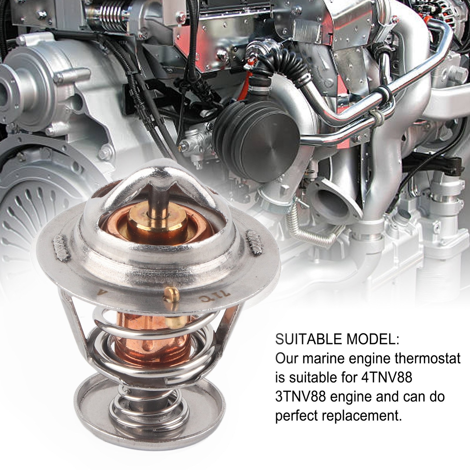 Marine Boat 71℃ Engine Thermostat 129155 49801 Accessory For 4TNV88 ...