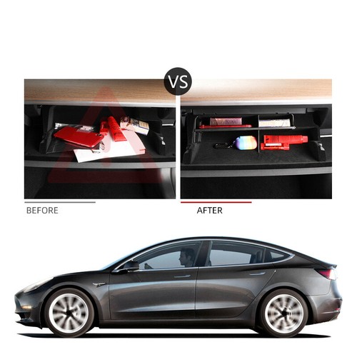 Tesla Model 3 Y Car Copilot Storage Box Layered Sorting Board Tidying ...