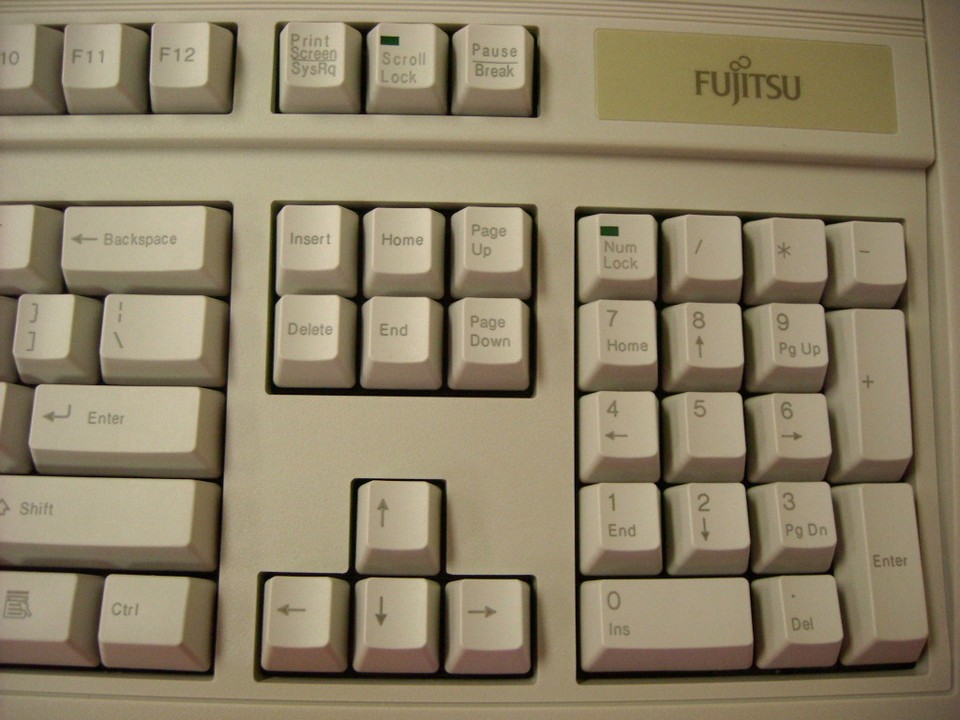 Rare Fujitsu FKB4726-651 Full Size Mechanical Click PC Computer ...