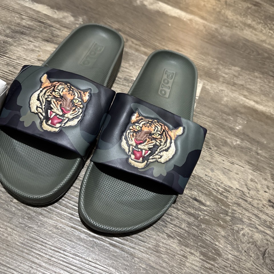 Polo Ralph Lauren TIGER Slide in Green Camo Shoe Men’s Size 10 - NWT | eBay