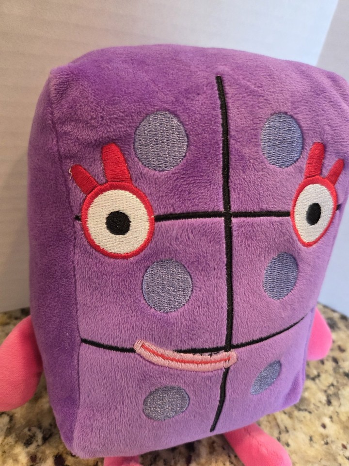 NumberBlocks Plush Purple Number Block Six Stuffy Toy | eBay