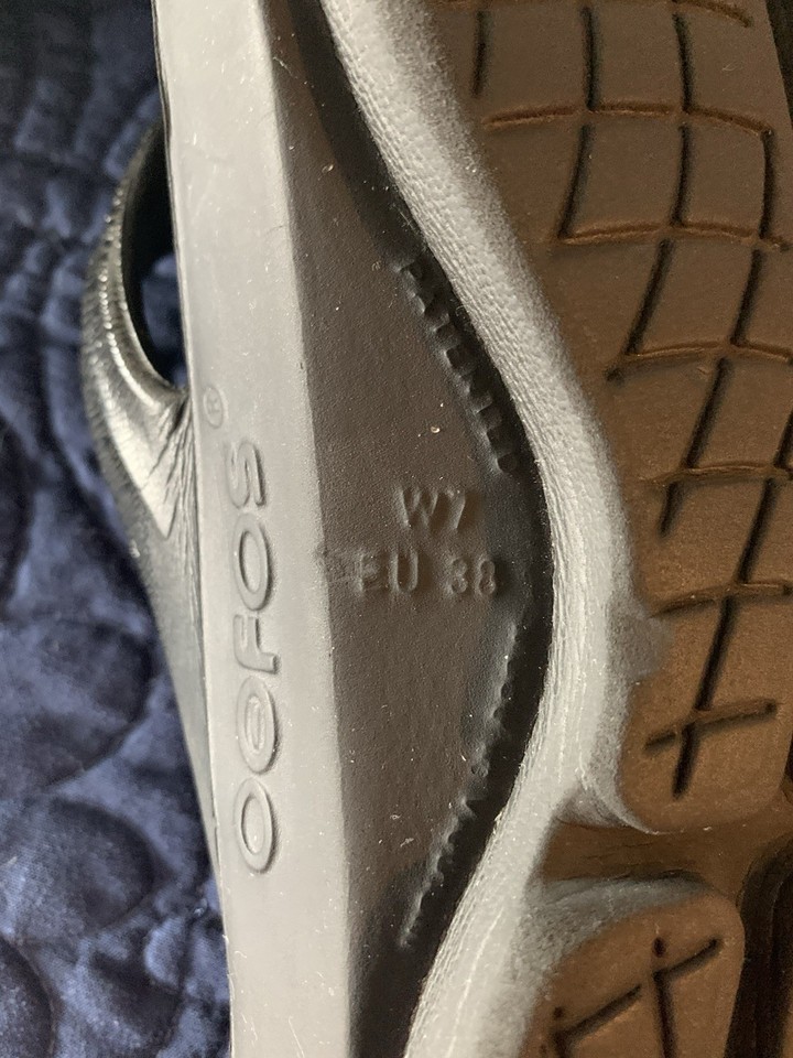 OOFOS Oolala Womens Black Thong Recovery Sandals Size 7 EU 38. Reduce Stress. | eBay