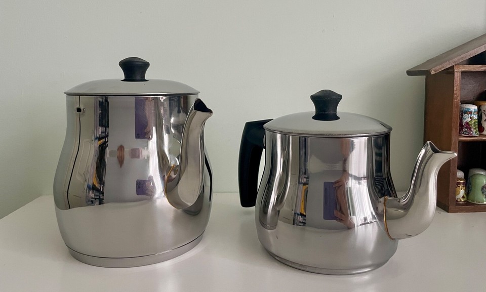 Traditional Teapot Stainless Steel Caydanlik Turkish Double Kettles XS ...