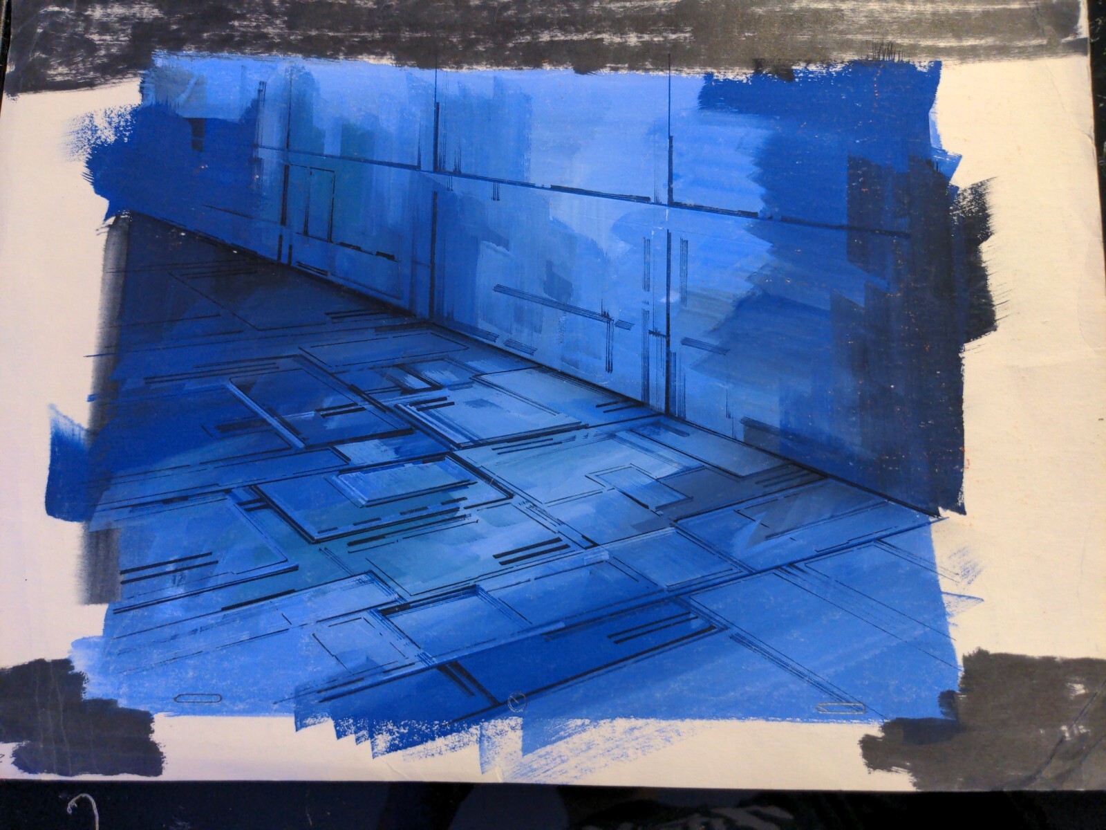 Animation cel BACKGROUND production art cels | Grelly UK