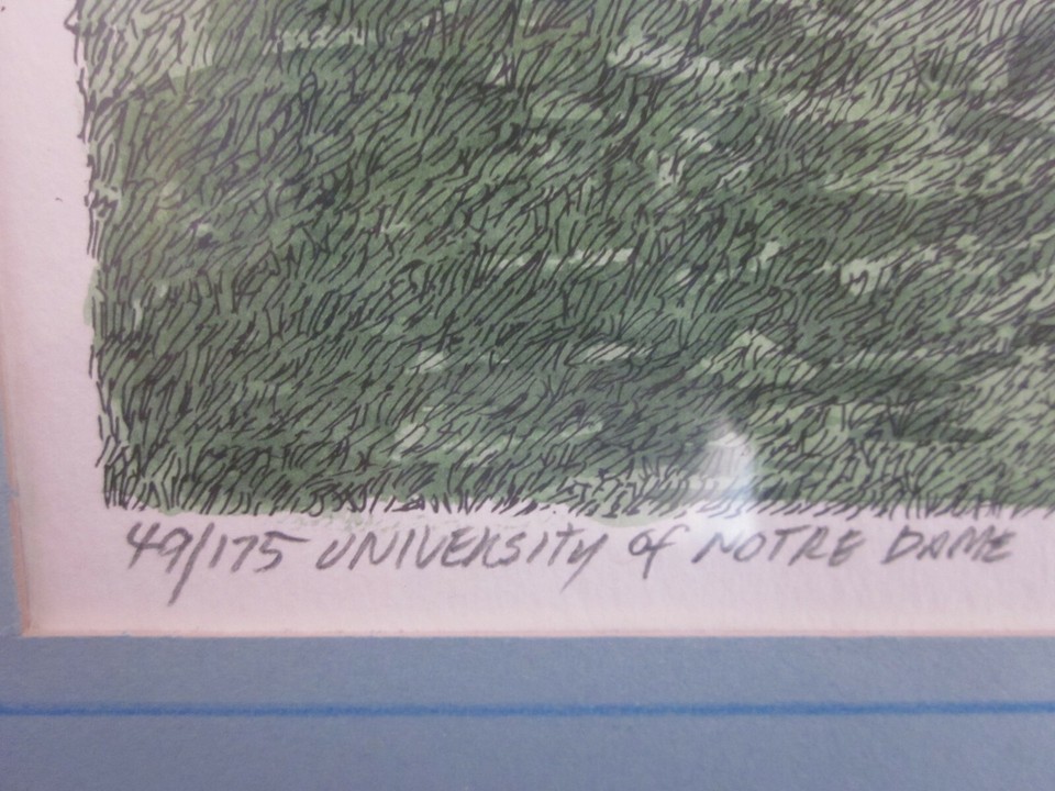 Notre Dame JACK APPLETON Jesus & Golden Dome Fall Hand Painted LE Print ...