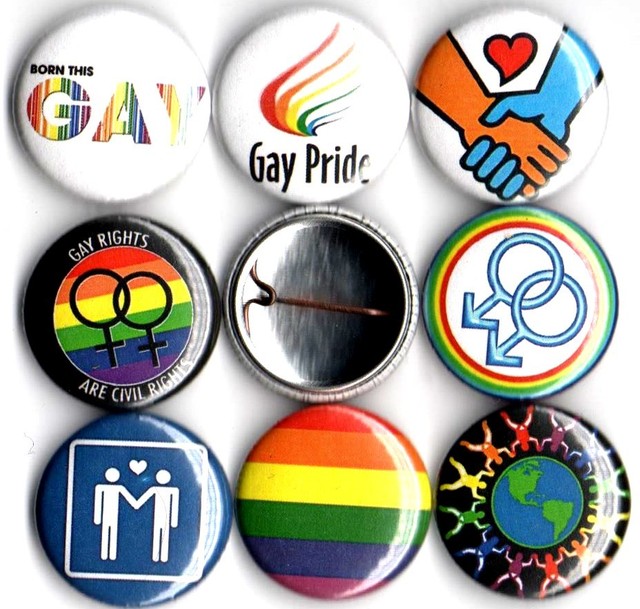 Gay 8 New 1 Buttons Pins Badges Queer Lgbtq Rights Pride Civil Ebay