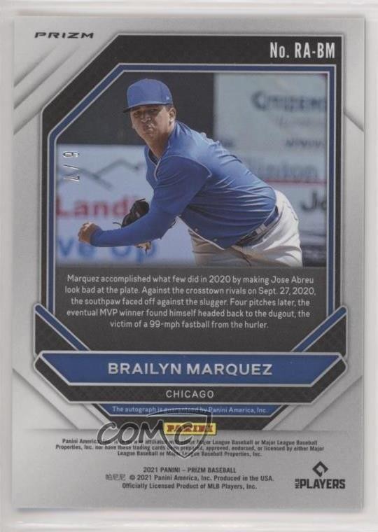 2021 Panini Prizm Rookie Purple Shimmer /7 Brailyn Marquez #RA-BM Auto ...