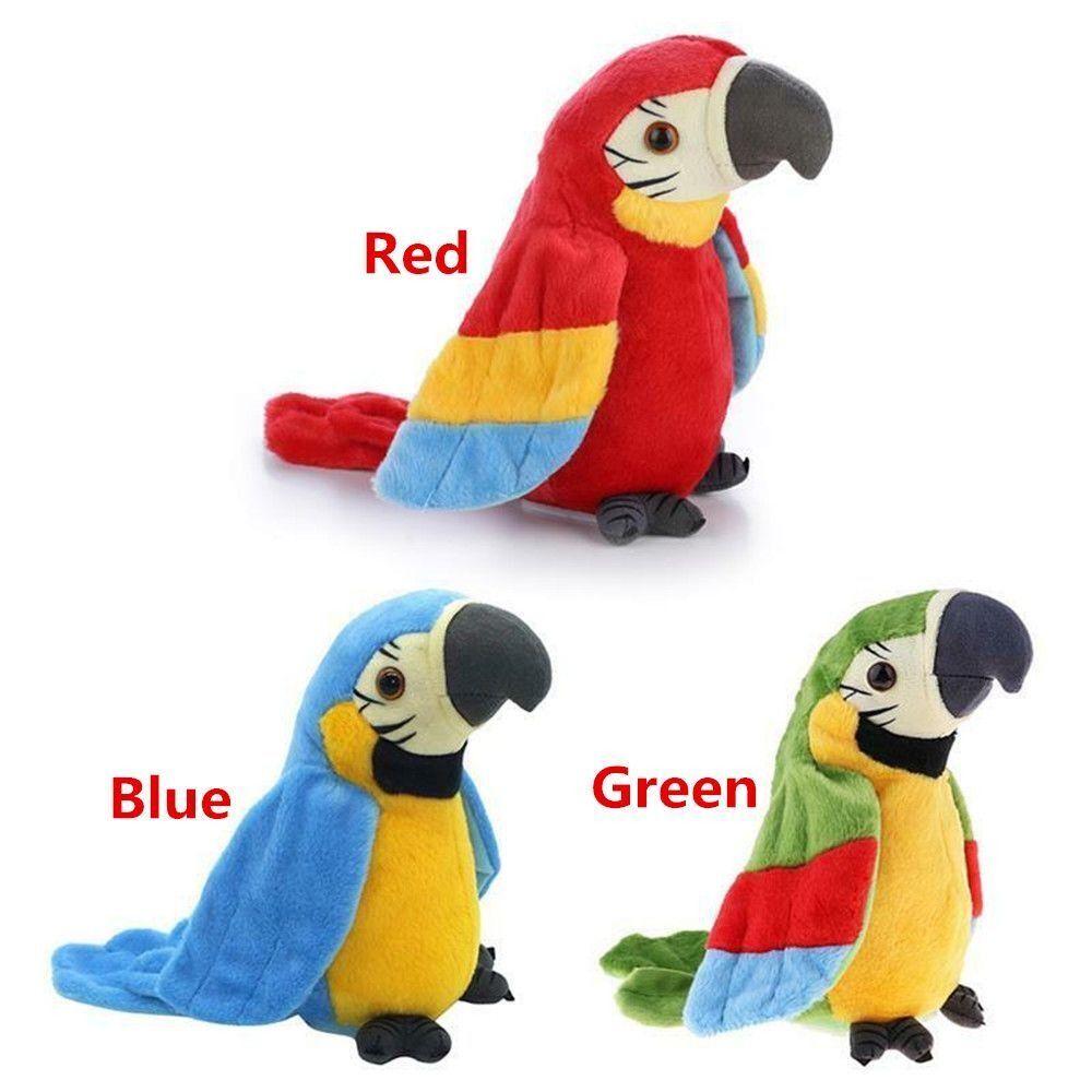Repeat Waving wings Fun Toys Parrot Toys Talking Birds Imitates Voice ...