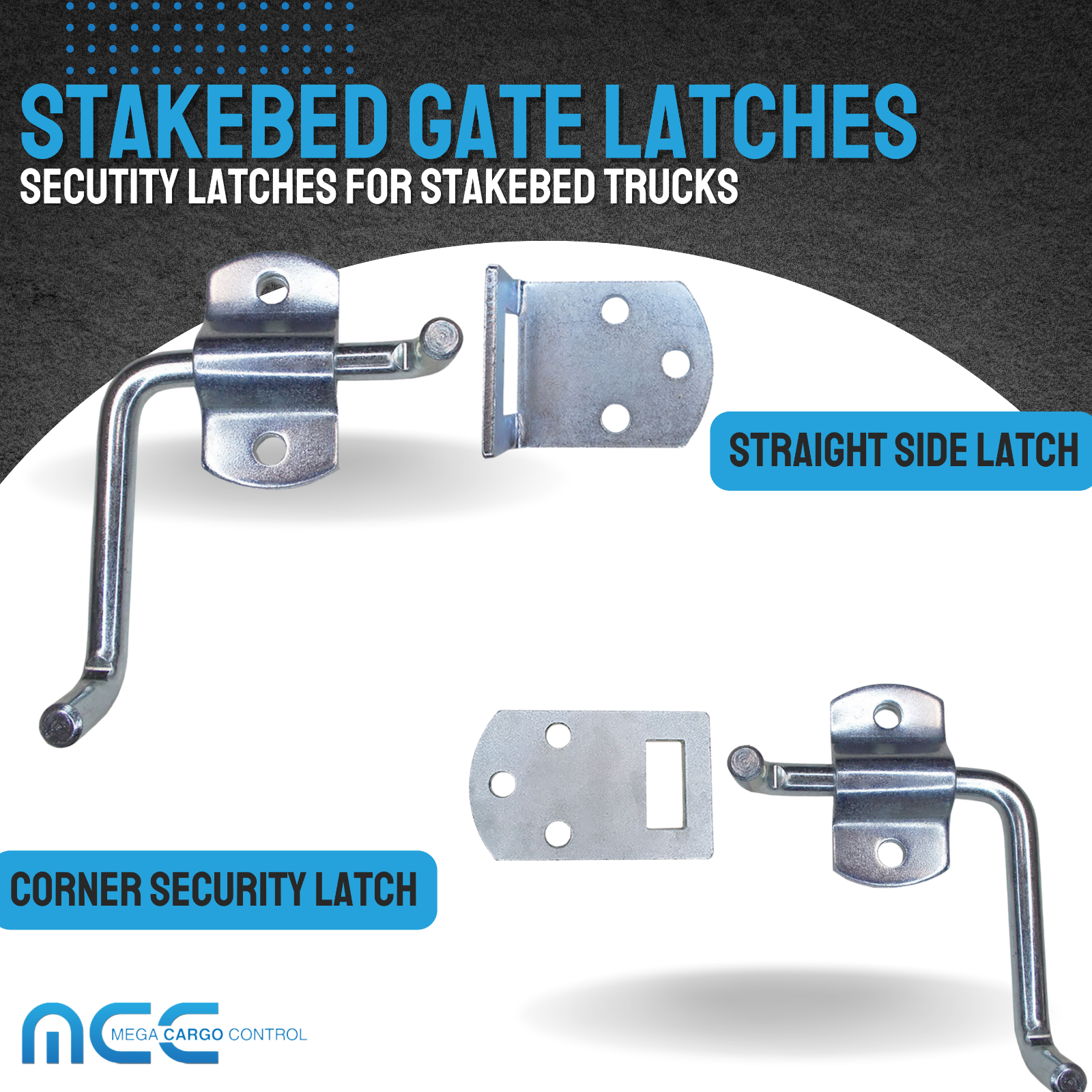 Straight and Corner Side Gate Stake Bed Latches Bracket Sets Stake ...