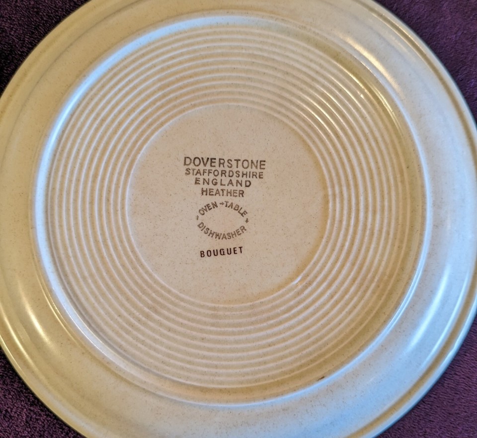 DOVERSTONE STAFFORDSHIRE ENGLAND HEATHER 10" DINNER PLATE BOUQUET Oven ...