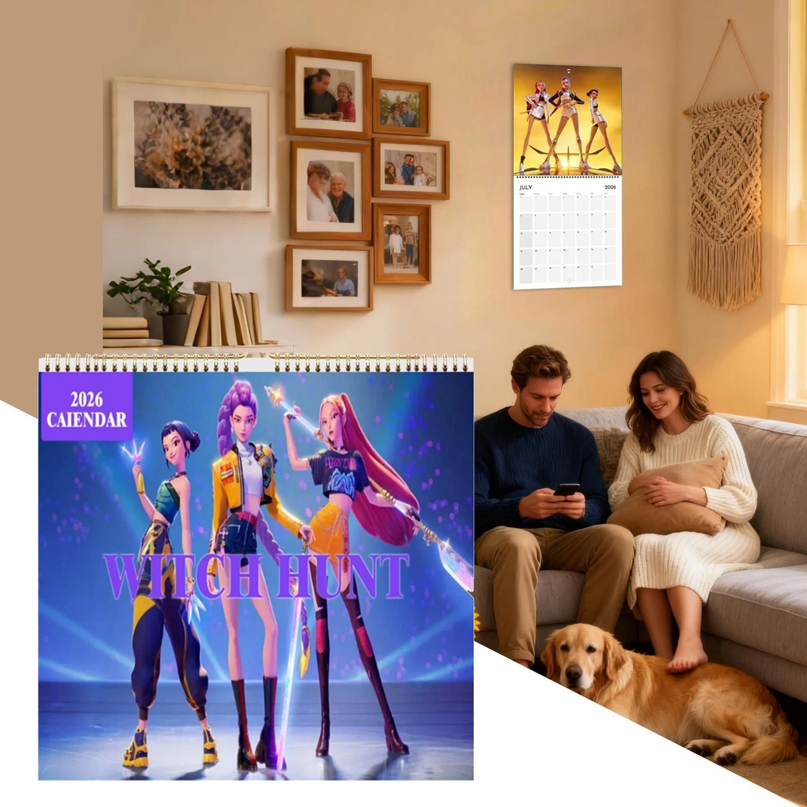 K-pop Demon Hunters 2026 Calendar Rumi、Mira、Zoey 12-Month Schedule ...