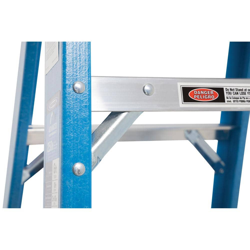 4/6/8 Ft Fiberglass Step Ladder With 250/225 Lb Load Capacity Type I ...