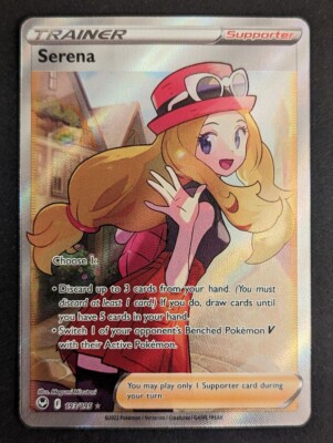 Serena 193/195 Silver Tempest Full Art Trainer Holo Ultra Rare Pokemon ...