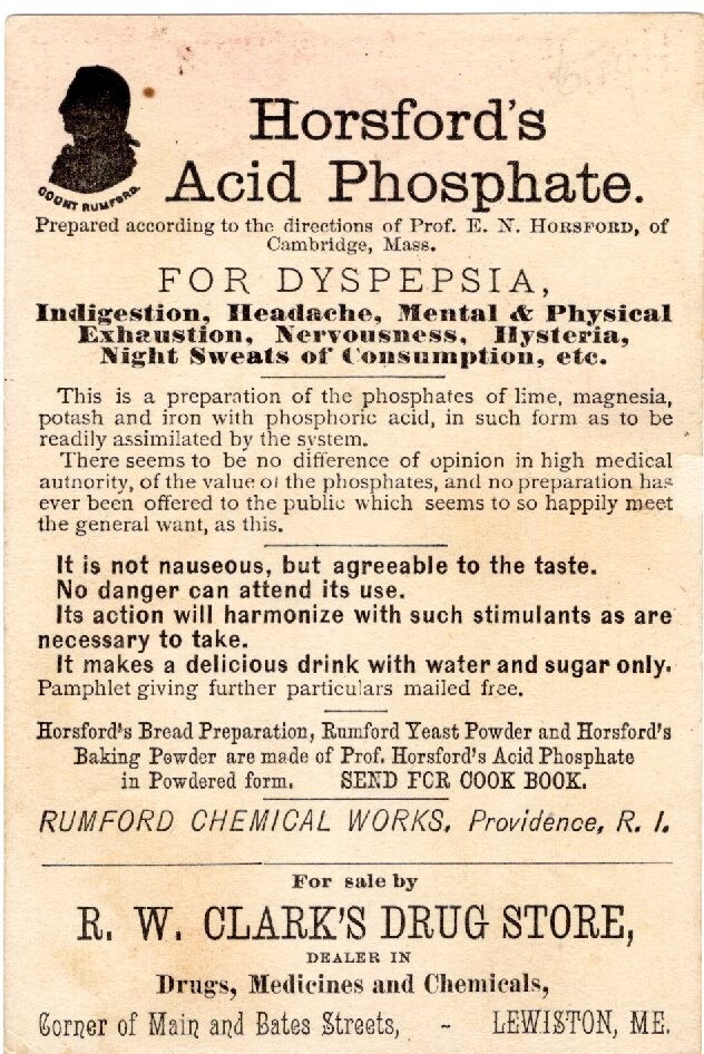 Victorian Trade Card Horsfords Acid Phosphate Quack Medicine 1880s | eBay