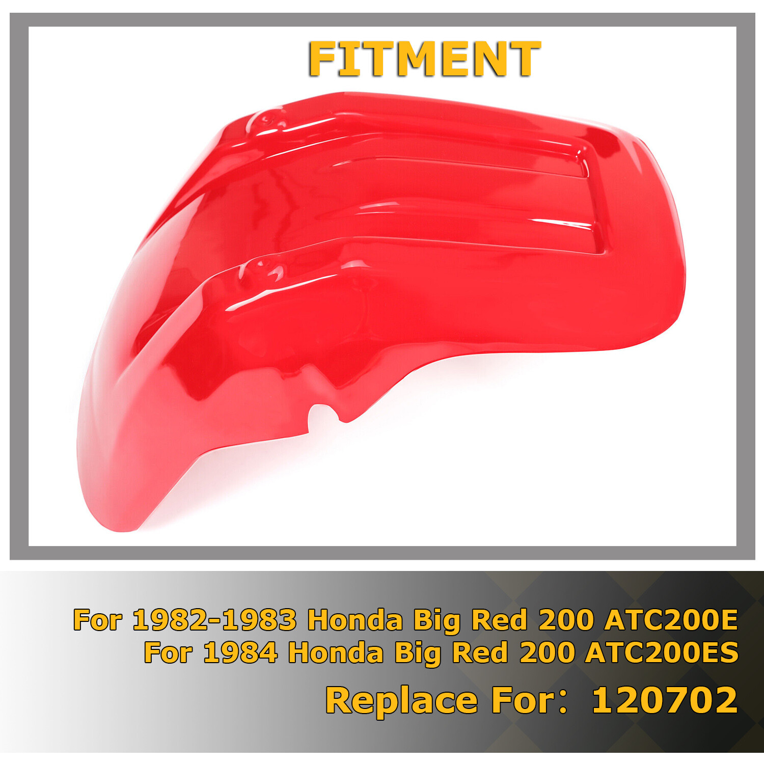 Front Fender For Honda Big Red 200 ATC200E ATC200ES 3 Wheeler 1982-1984 ...