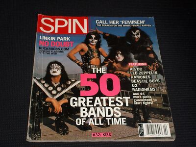 2002 FEBRUARY SPIN MAGAZINE - KISS FRONT COVER - L 17058 | eBay