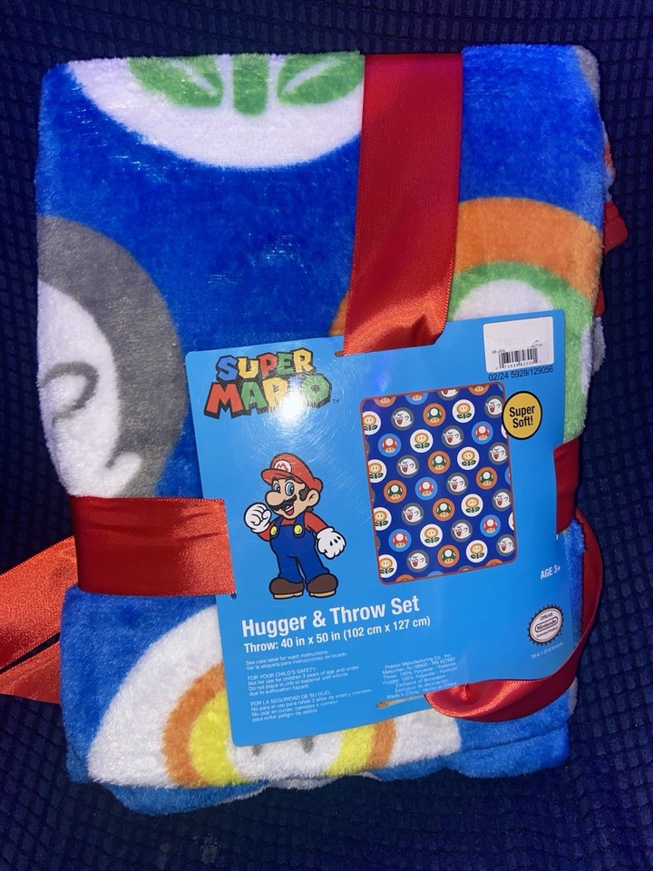 Super Mario Throw Blanket. 40x50”. NO HUGGER. Brand New. | eBay