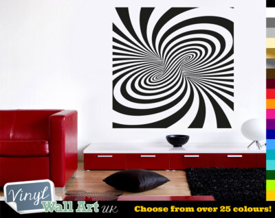 Optical Illusion Effect Magic Eye Vinyl Wall Art Sticker Many Colours ...