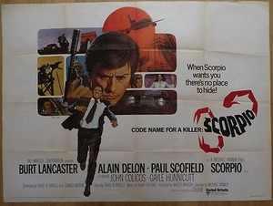 SCORPIO (1973) - original UK quad film/movie poster, Burt Lancaster,spy ...