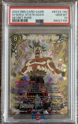 💥Son Goku Ultra instinct State of the Gods PSA 10 BT23-140 SCR Dragon ...