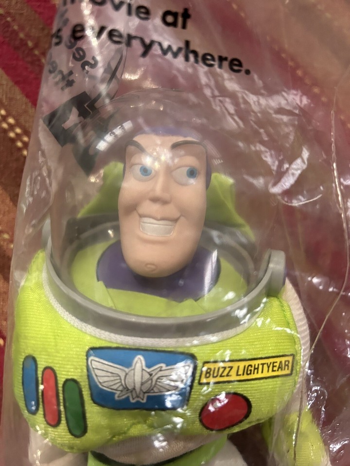 VTG Toy Story "Buzz Lightyear" 10" Plush Puppet Doll Pixar Burger King ...