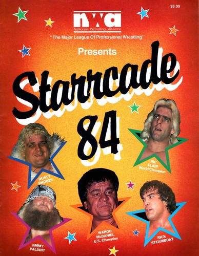 Rare STARRCADE 84 program. Ric Flair. Dusty Rhodes. NWA MID ATLANTIC ...
