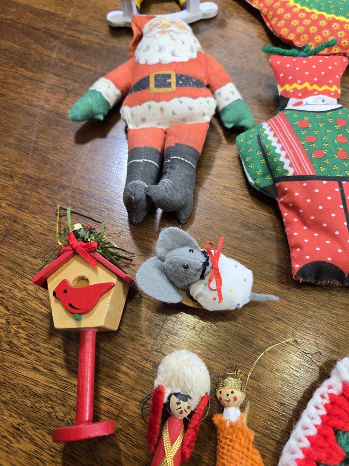 Lot of 75+ Vintage Christmas Ornaments 1960-1980’s Wood Felted Plastic ...