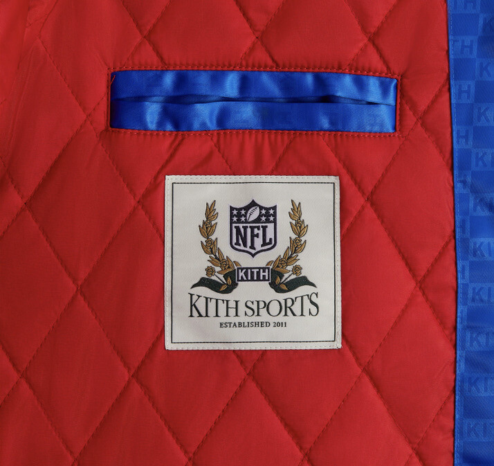 Mens XL Kith x NFL x Buffalo Bills Satin Bomber Jacket Mens XL Kith x NFL x Buffalo Bills Satin Bomber Jacket