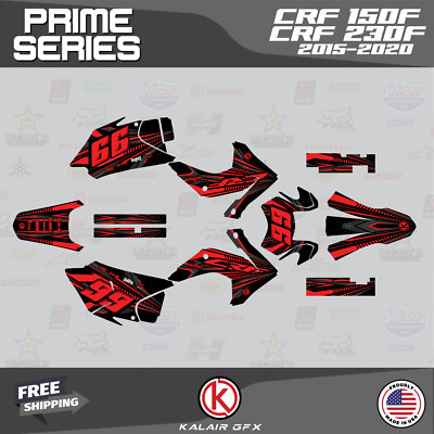 Graphics Kit for HONDA CRF150F CRF230F (2015-2020) Prime - Red Shift | eBay