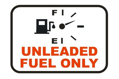 Unleaded Fuel Only Sticker Safety Decal Label D861 Unleaded Gas Only ...