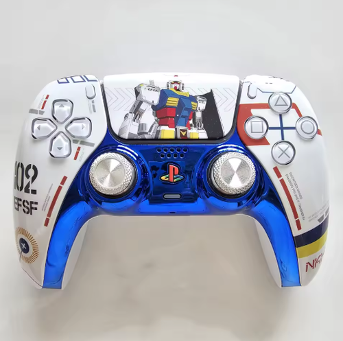 Custom PS5 DualSense Controller – Gundam RX-78-2 Edition (Chrome Blue ...