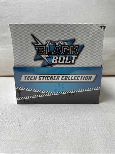 Pokemon Black Bolt TECH Blister 3 Pack Display - 12 Blisters Sealed 36 ...