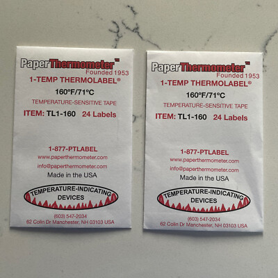 Thermometer THERMOLABEL TL1-160 - 160 F / 71 C Paper Adhesive Labels ...