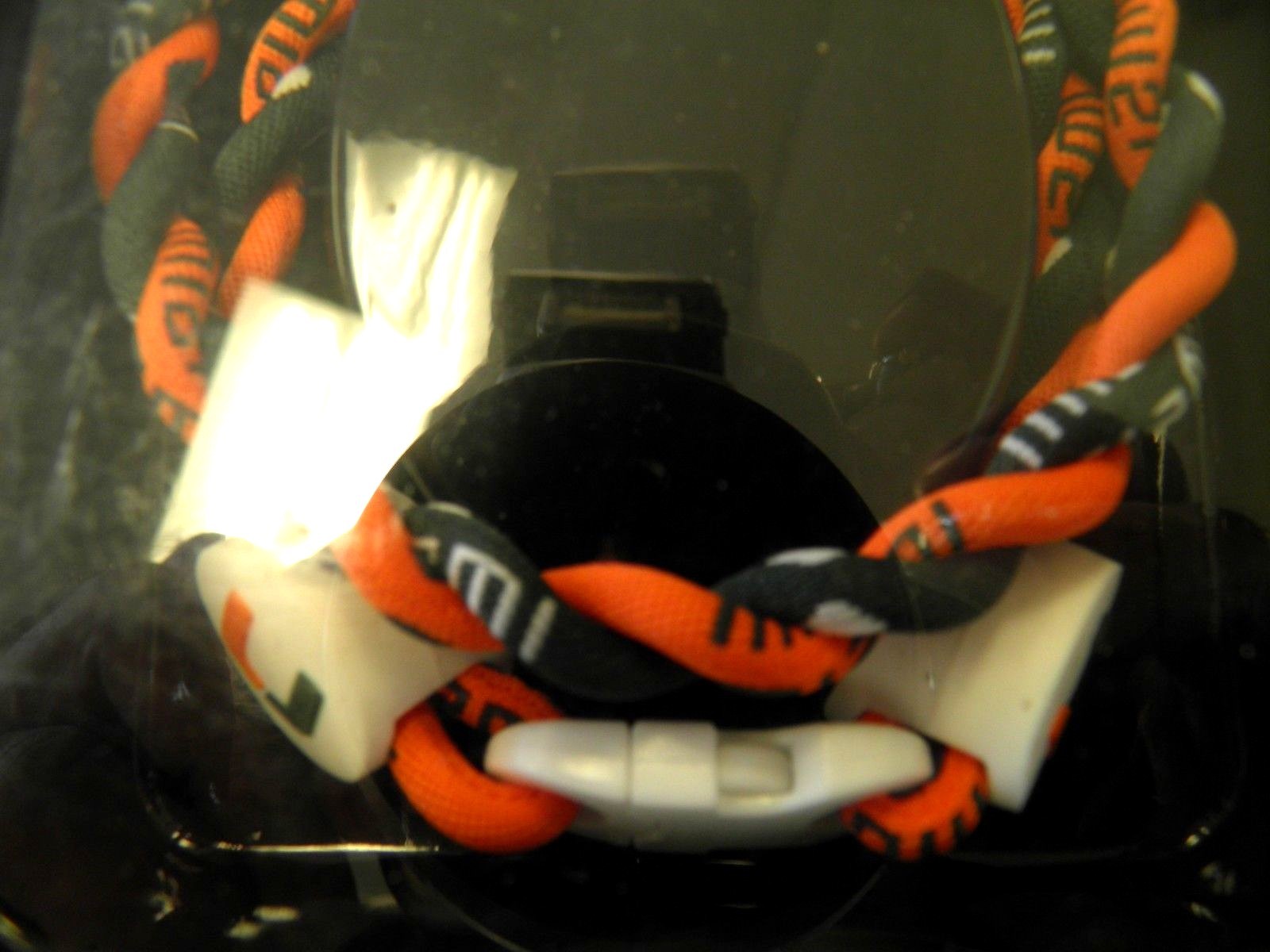 MIAMI HURRICANES TWISTED TITANIUM ROPE NECKLACE 18" BY EAGLE WINGS NEW ...