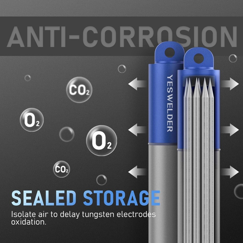 TIG Tungsten Electrode Blue Storage Tube for WL20 Welding Tungsten Rod ...