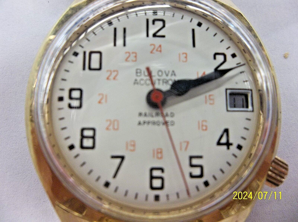 Bulova Accutron Railroad Approved Watch N7 WITH DATE , RUNS GREAT,NEW ...
