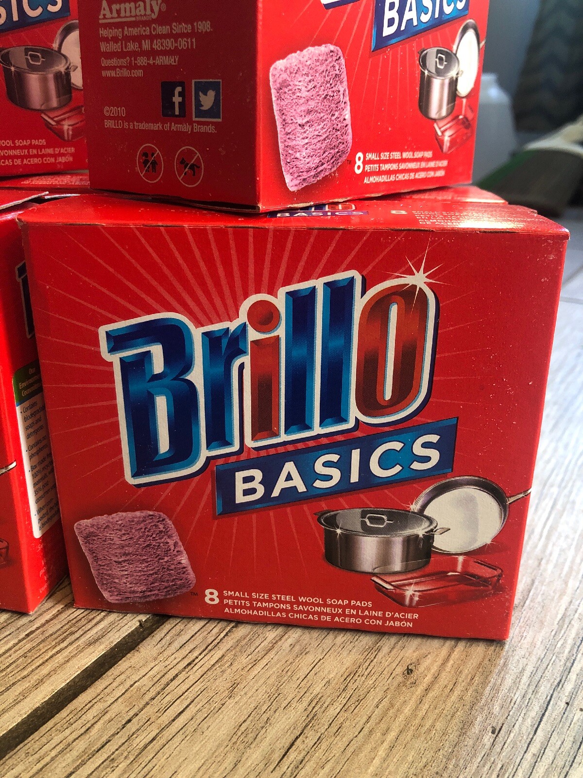 Lot of Six (6) Brillo Basics Steel Wool Scrub Pads 8-ct. Boxes - USA ...