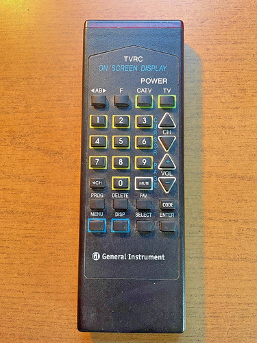 Original General Instrument TVRC On Screen Display TV Remote Control | eBay