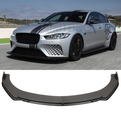 For Jaguar XE XJ XF F-Pace Front Bumper Lip Chin Splitter Spoiler ...