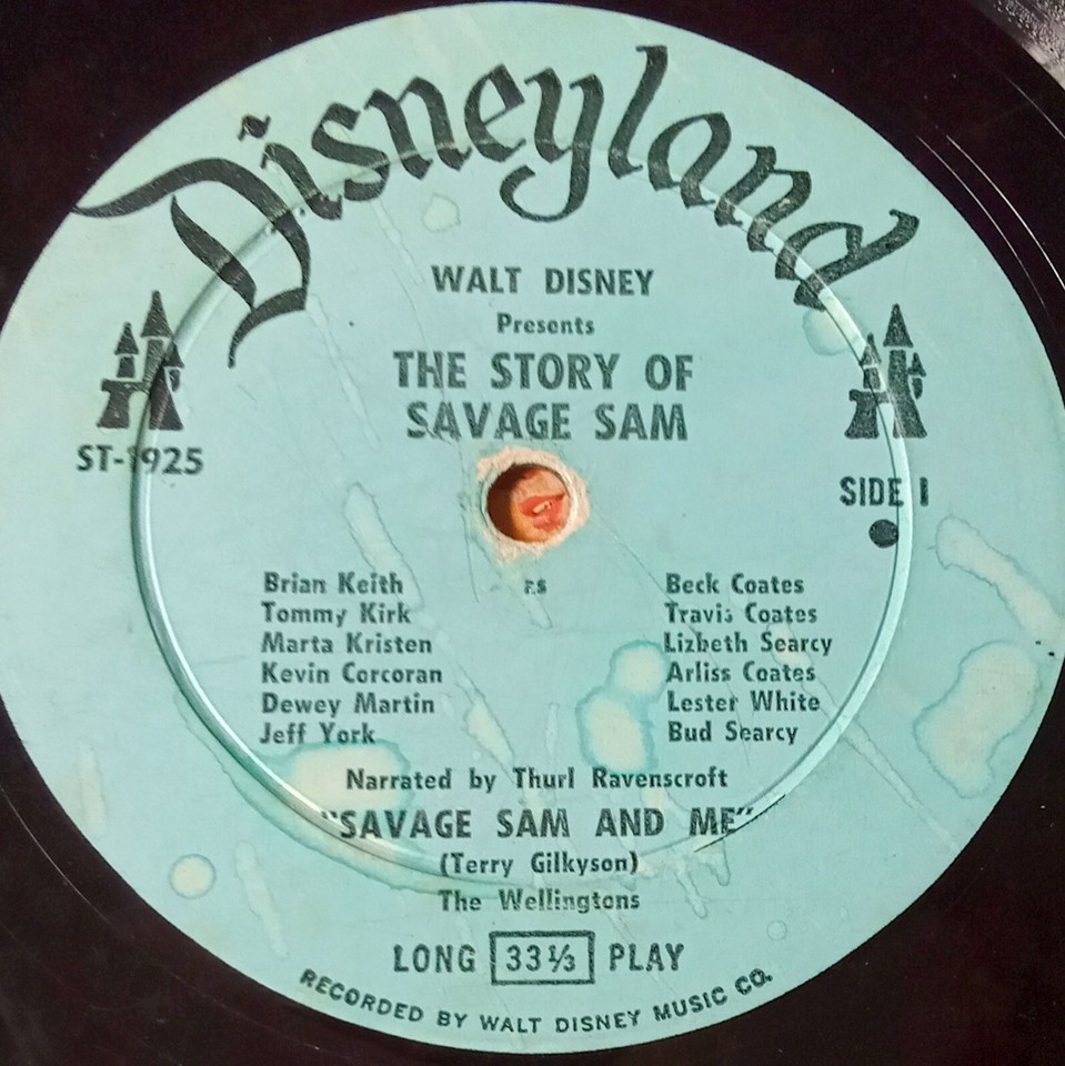 Walt Disney Presents The Story Of Savage Sam Disneyland LP Old Yeller ...