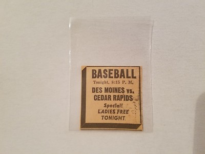 Des Moines Demons VS Cedar Rapids Raiders 1935 Advertisement Ad RARE | eBay