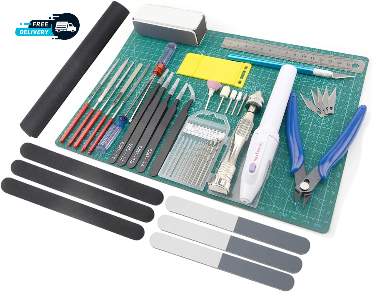 Professional 33 PCS Model Tools Kit Modeler Basic Tools Craft Set Hobby ...