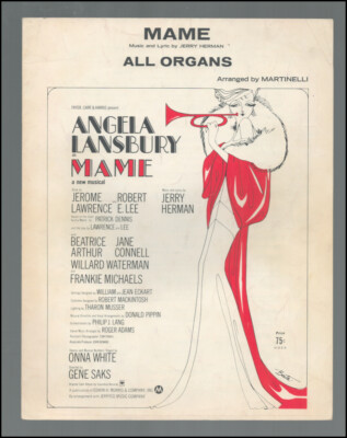 MAME 1966 Title Song ORGAN VERSION Broadway Show Vintage Sheet Music | eBay