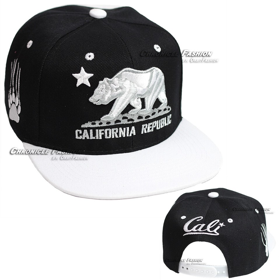 California Republic Baseball Cap Snapback Adjustable Hat Cali Hip Hop ...