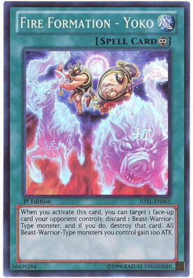 Yu-Gi-Oh Card - JOTL-EN065 - FIRE FORMATION - YOKO (super rare holo ...
