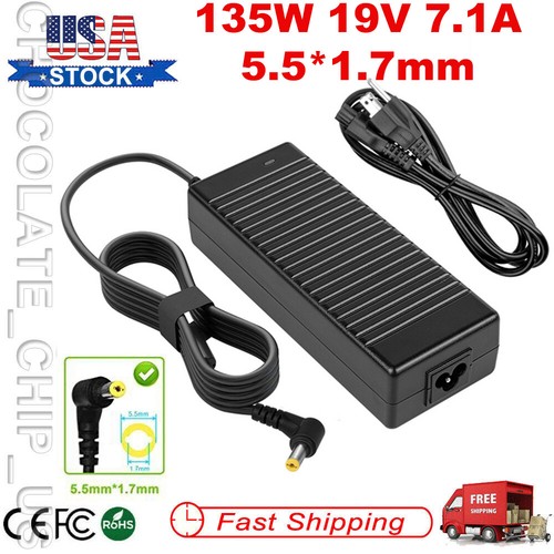 135W 19V 7.1A Power Adapter Charger for Acer NITRO5 AN515-52 AN515-56 ...