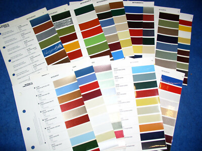 14 x Spies Hecker Color Maps MITSUBISHI 70/80 years Paint Colour Chart ...