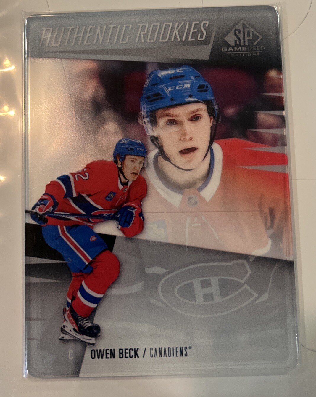 2023-24 SP GAME USED Authentic Rookies Crystal OWEN BECK 1 /25!! #213 ...
