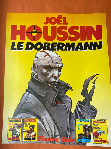 BILAL AFFICHE PUBLICITAIRE LIBRAIRE 40 x 50 LE DOBERMANN JOEL HOUSSIN TTBE | eBay